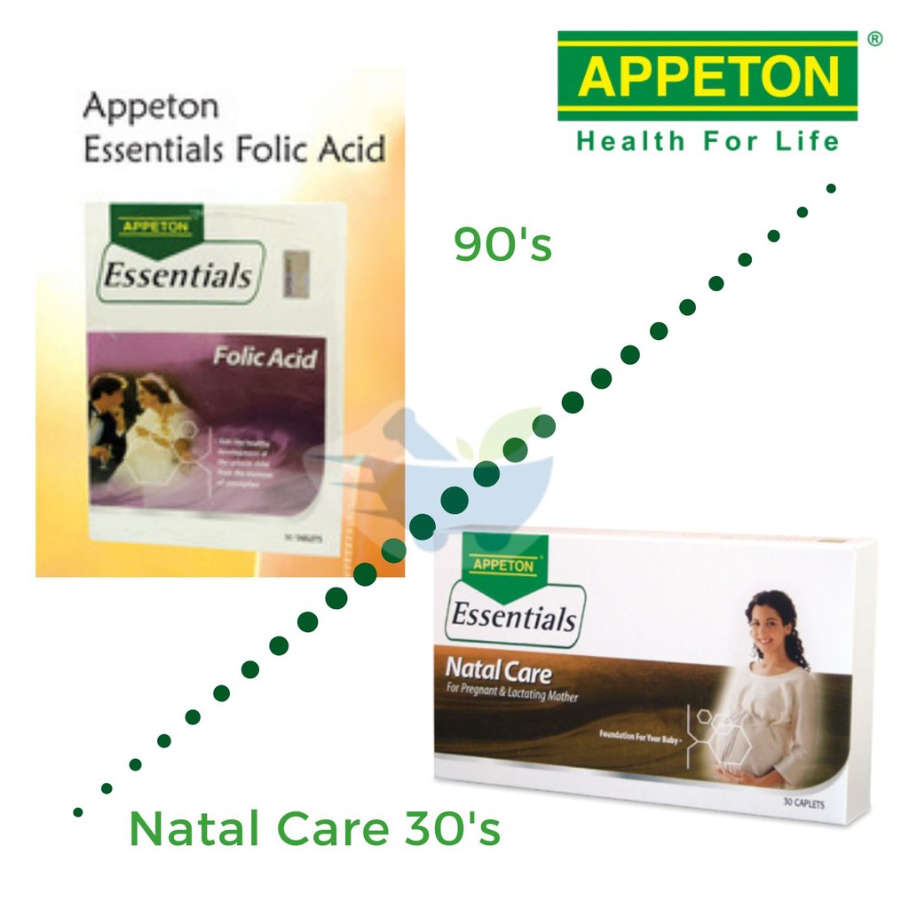 Appeton Essentials Folic Acid 90's/ Natal Care 30's | Shopee Malaysia