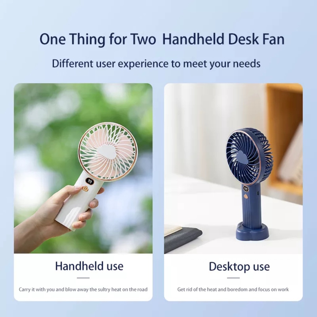 Handheld Fan 4000Mah High Capacity Handheld Rechargeable Fan ...