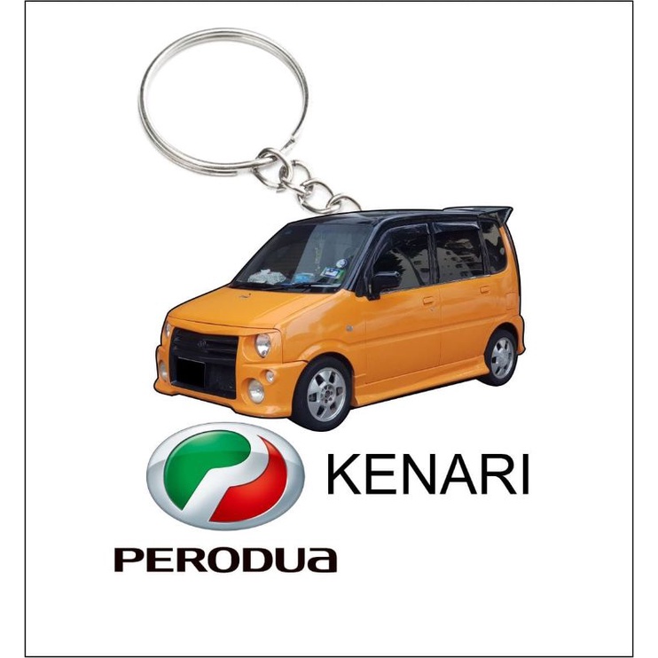 Perodua Kenari custom orange keychain 2d keychain kenari | Shopee Malaysia