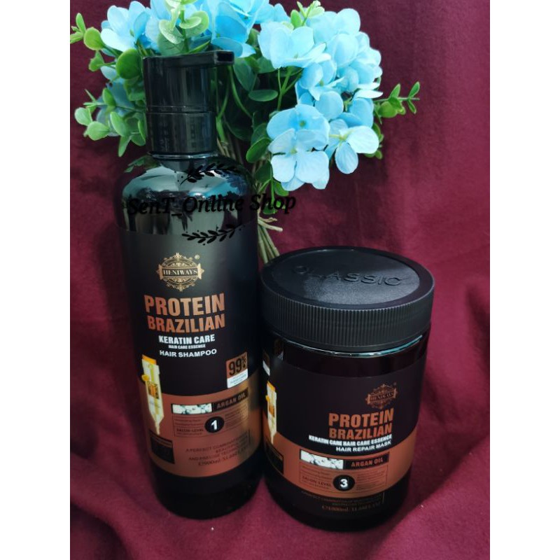 HENIWAYS Protein Brazilian Keratin Hair Shampoo/Conditioner/treatment | Shopee Malaysia