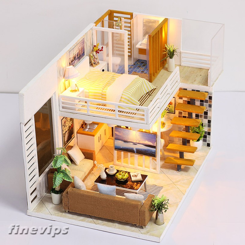 [FinevipsMY] DIY Assembly Miniature Dollhouse Model Kit - Livable ...