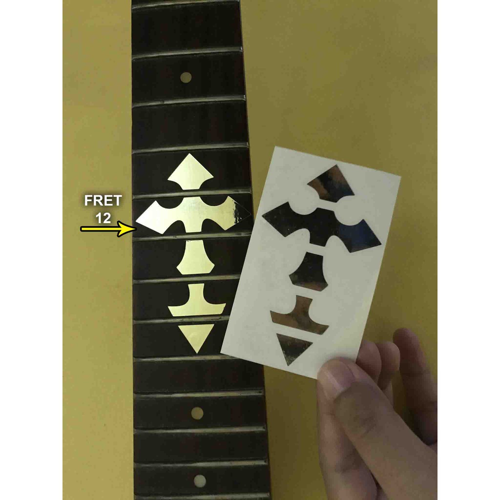 Fret 12 Sticker Inlay Cross Guitar Cross Fretboard Acoustic Electric ...