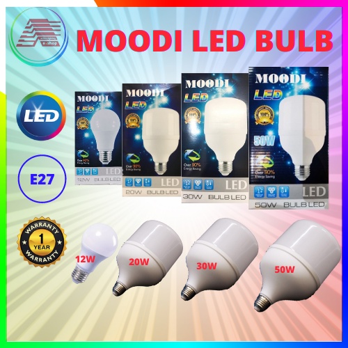 Moodi LED Bulb 12w/18w/30w/50w E27 Lighting bulb 3 colour / daylight ...