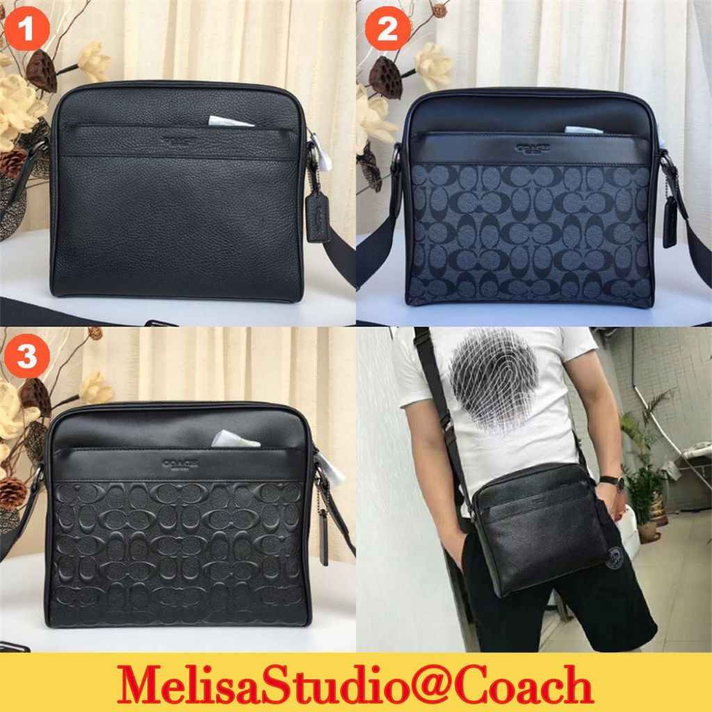 Coach F24876 F28456 F28455 Charles Camera Signature Leather Men ...