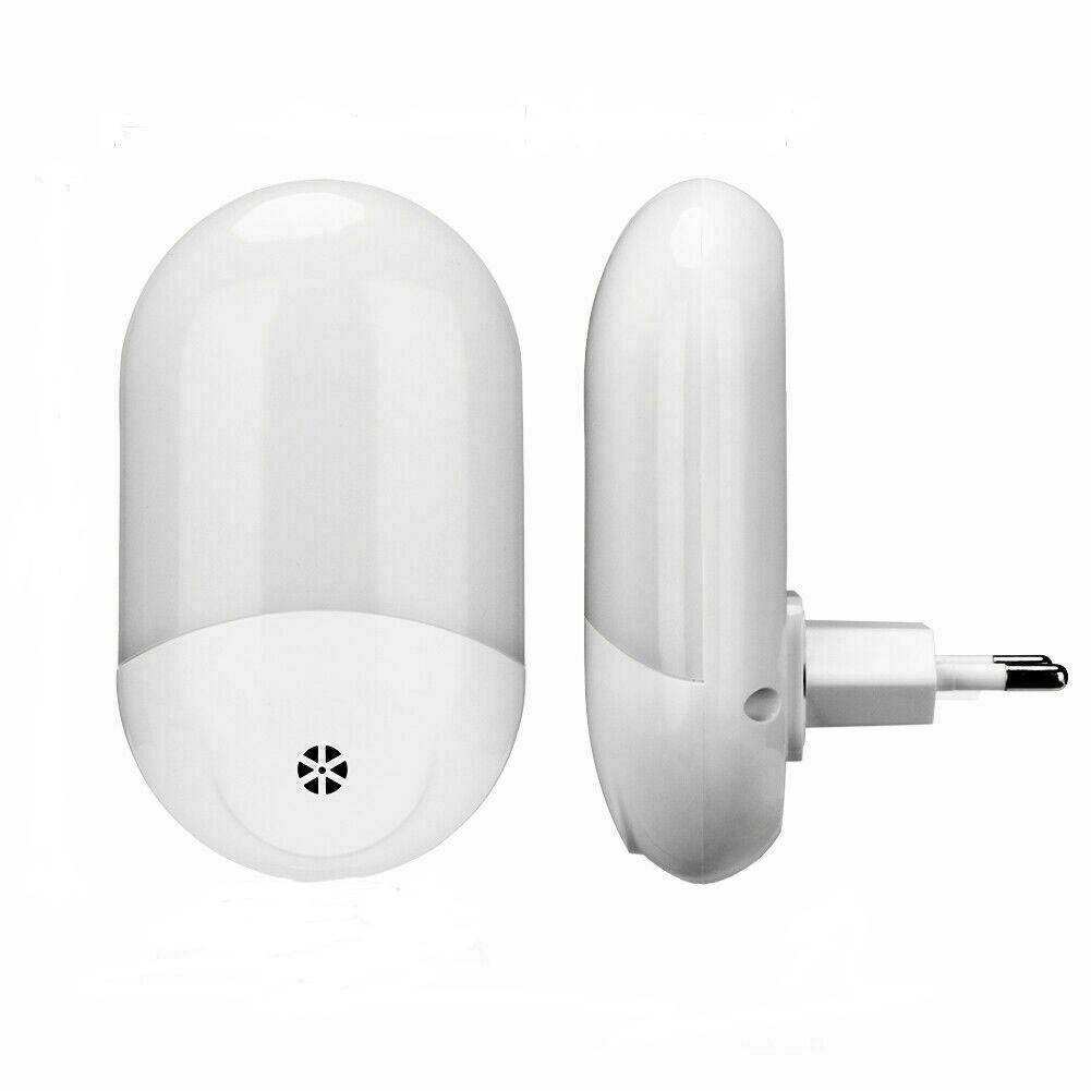 Automatic LED Night Light Wall Plug In Dusk to Dawn Sensor Warm White ...