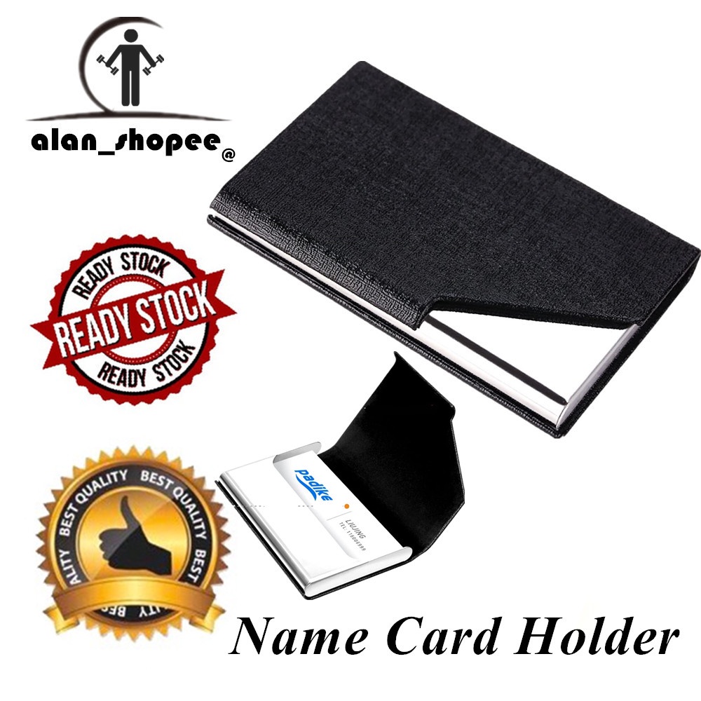 Business Luxury PU Leather & Stainless Steel Multi Card Case,Business ...