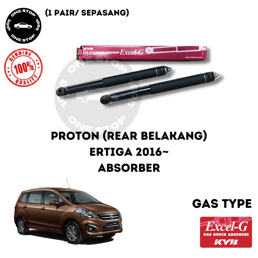 PROTON ERTIGA 2016~ BELAKANG/REAR KYB KAYABA EXCEL G ABSORBER GAS 2PCS | Shopee Malaysia