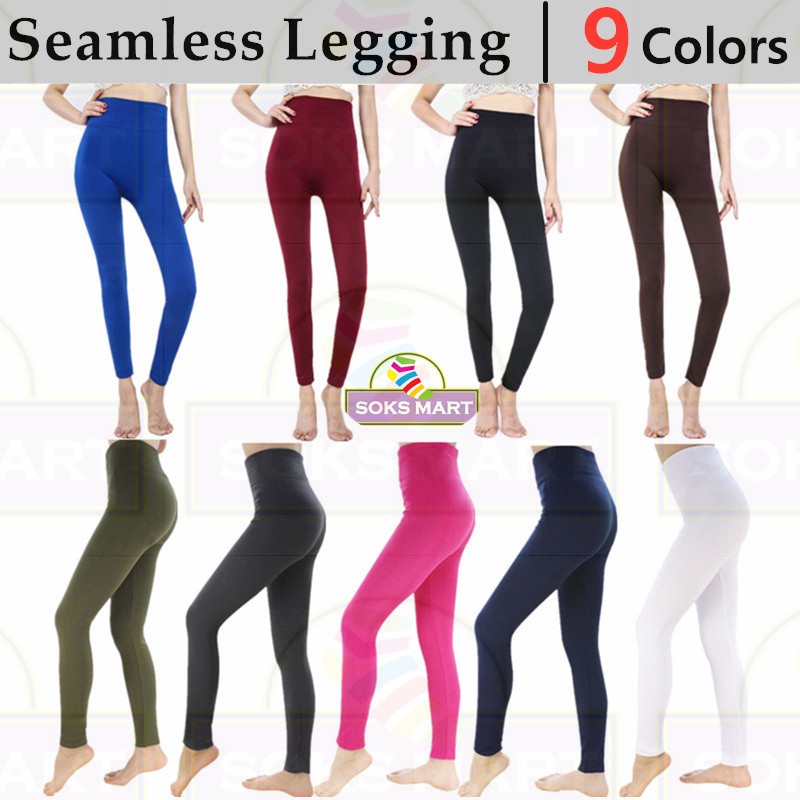 🇲🇾⭐Readystock Malaysia⭐🇲🇾 Unisex Seamless Legging Fleece Opaque Pants ...