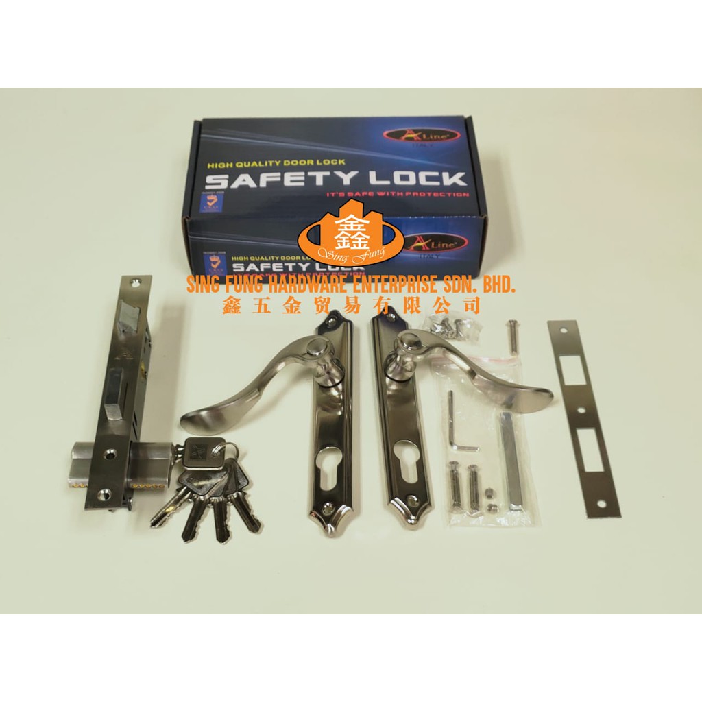 ALINE G012-3 SN MORTISE LOCK G 012 -3SN HANDLE ENTRANCE IRON DOOR GATE ...