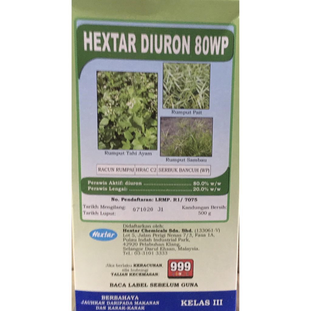 * ORIGINAL * Hextar Diuron 80WP 500g / racun rumput / rumput sambau ...