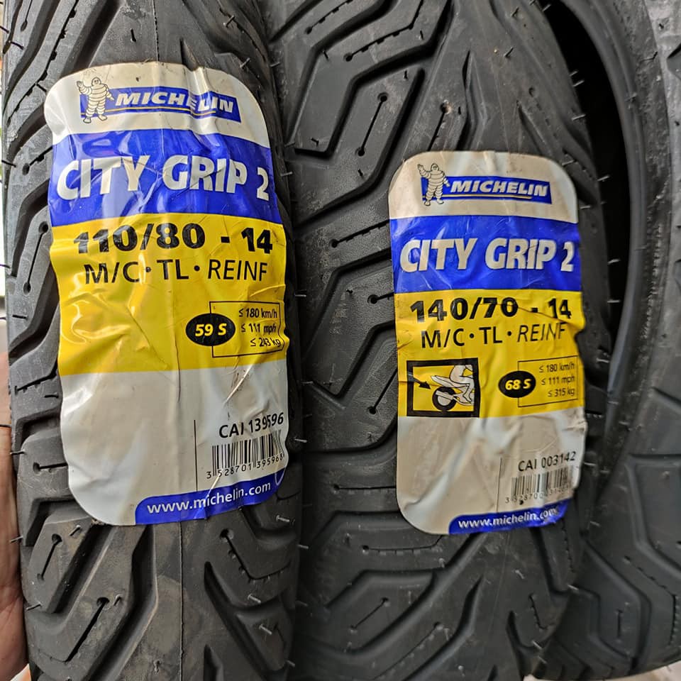 TAYAR SKUTER Michelin City Grip 2 110/70-13 > 120/70-15 for NVX NMAX ...