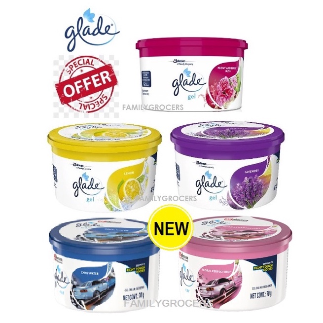 Glade Mini Gel - Peony & Berry Bliss / Lavender / Lemon 70g | Shopee ...