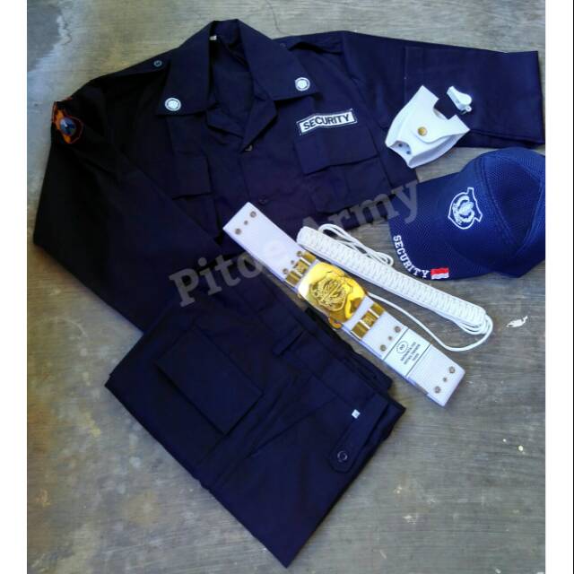Complete SECURITY Uniform - PDL Satpam Uniform - Kopel - Hat - Kur Rope ...