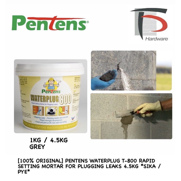 [100% ORIGINAL] PENTENS WATERPLUG T-800 RAPID SETTING MORTAR FOR ...