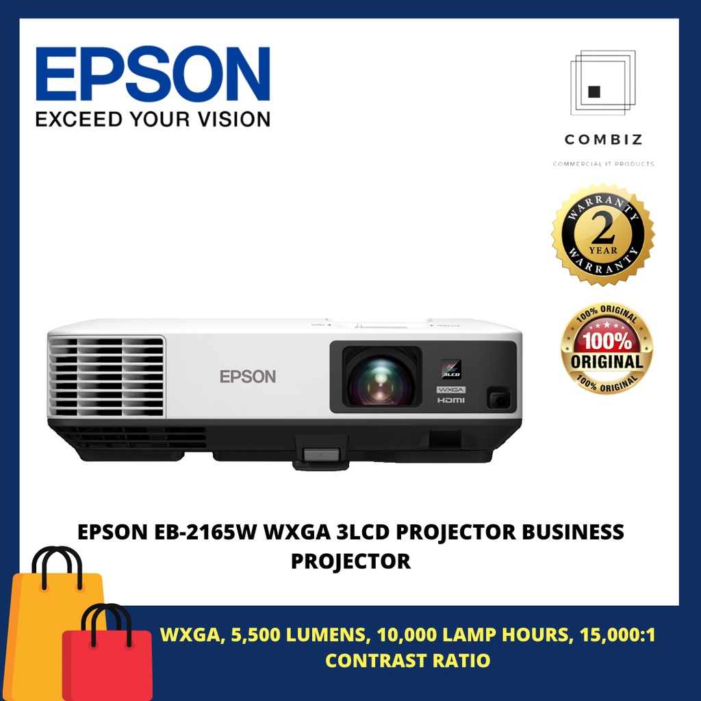 EPSON EB-2165W WXGA 3LCD PROJECTOR BUSINESS PROJECTOR | Shopee Malaysia