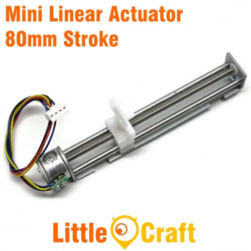 Mini Linear Actuator With Stepper Motor - 80mm Stroke - CNC | Shopee ...
