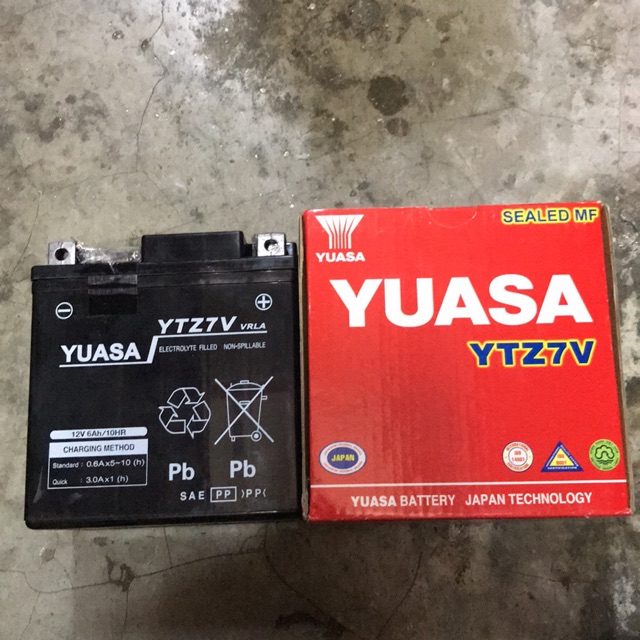 Yuasa battery Ytz7v for NVX155,NVX150,N-MAX150 100% original | Shopee ...