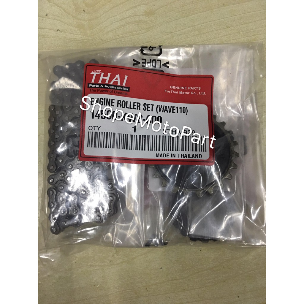 TIMING CHAIN RANTAI ROLLER ENGINE SET HONDA WAVE 110 DASH WAVE110 ...