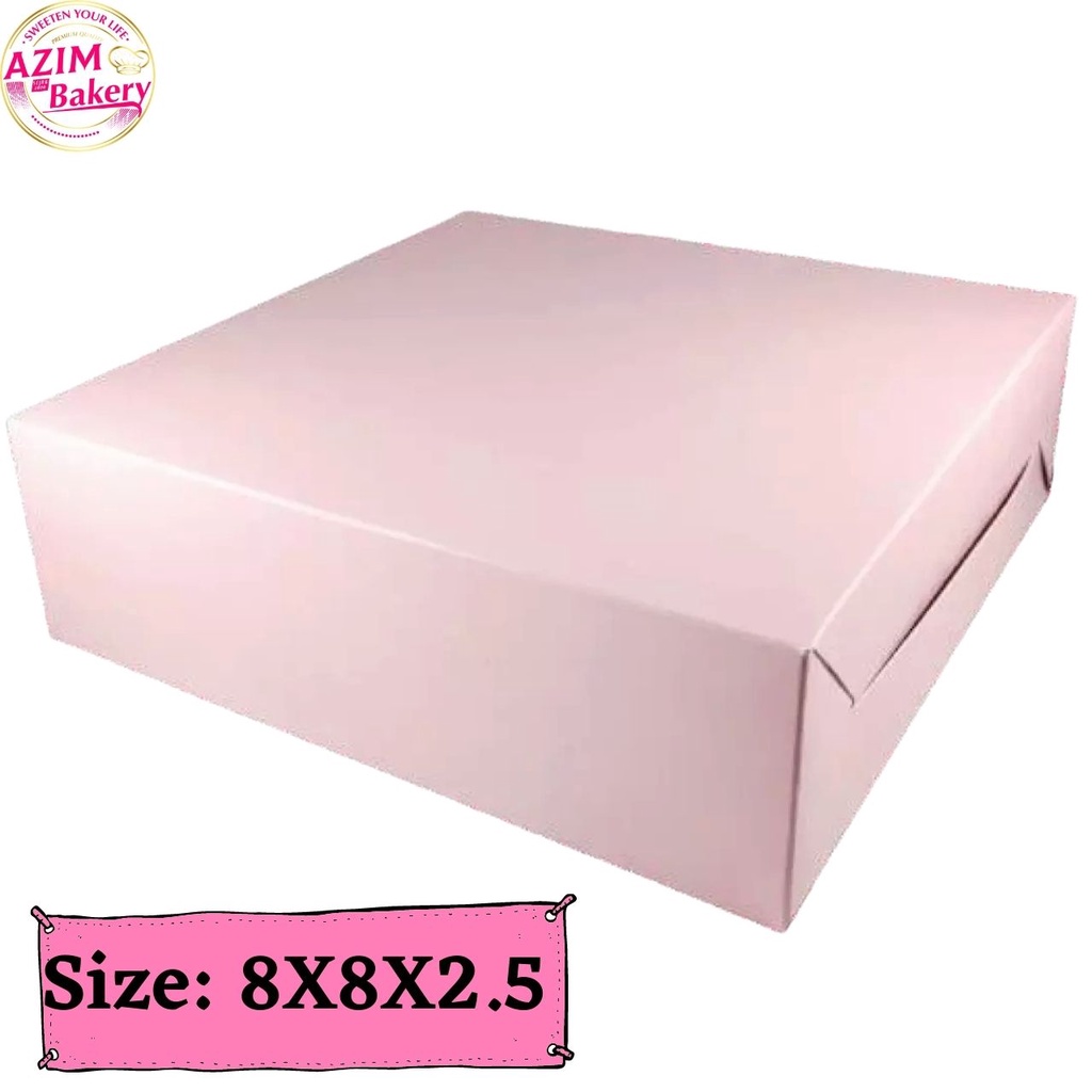 Talam Box No Window Color 8X8X2.5 (50Pcs) Kotak Kuih Talam | Kotak Kuih ...