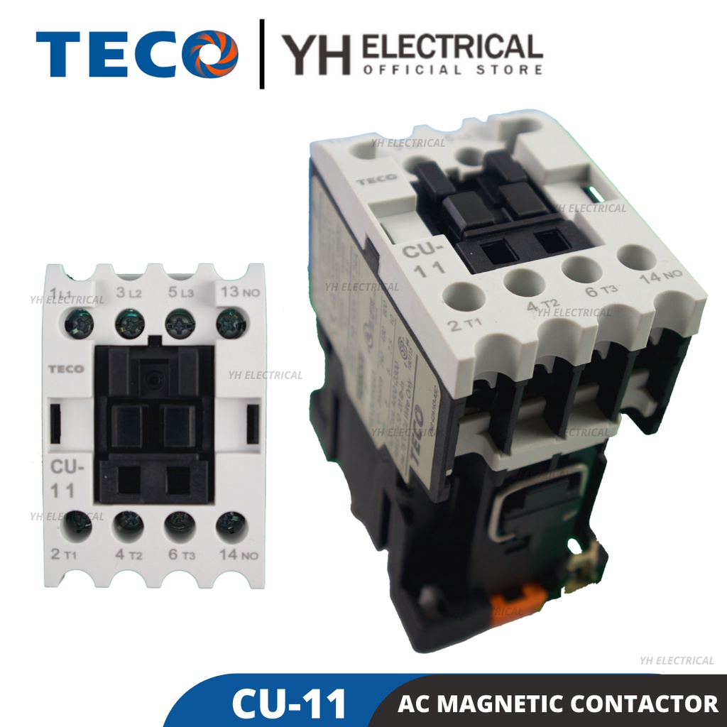TECO ( CU-11 ) ( CU-16 ) (CU-18) 25A 30A 35A 1N/O AC Magnetic Contactor ...