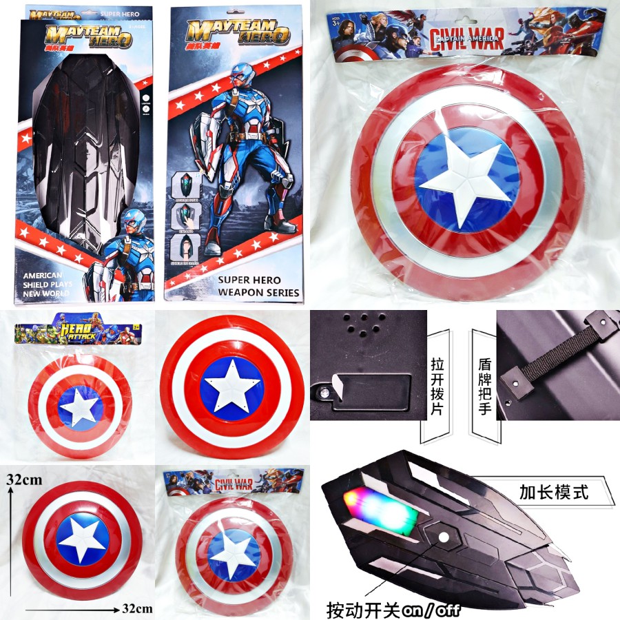 MARVEL SUPER HERO CAPTAIN AMERICA SHIELD ACTION TOYS FOR BOYS PLAY SET ...