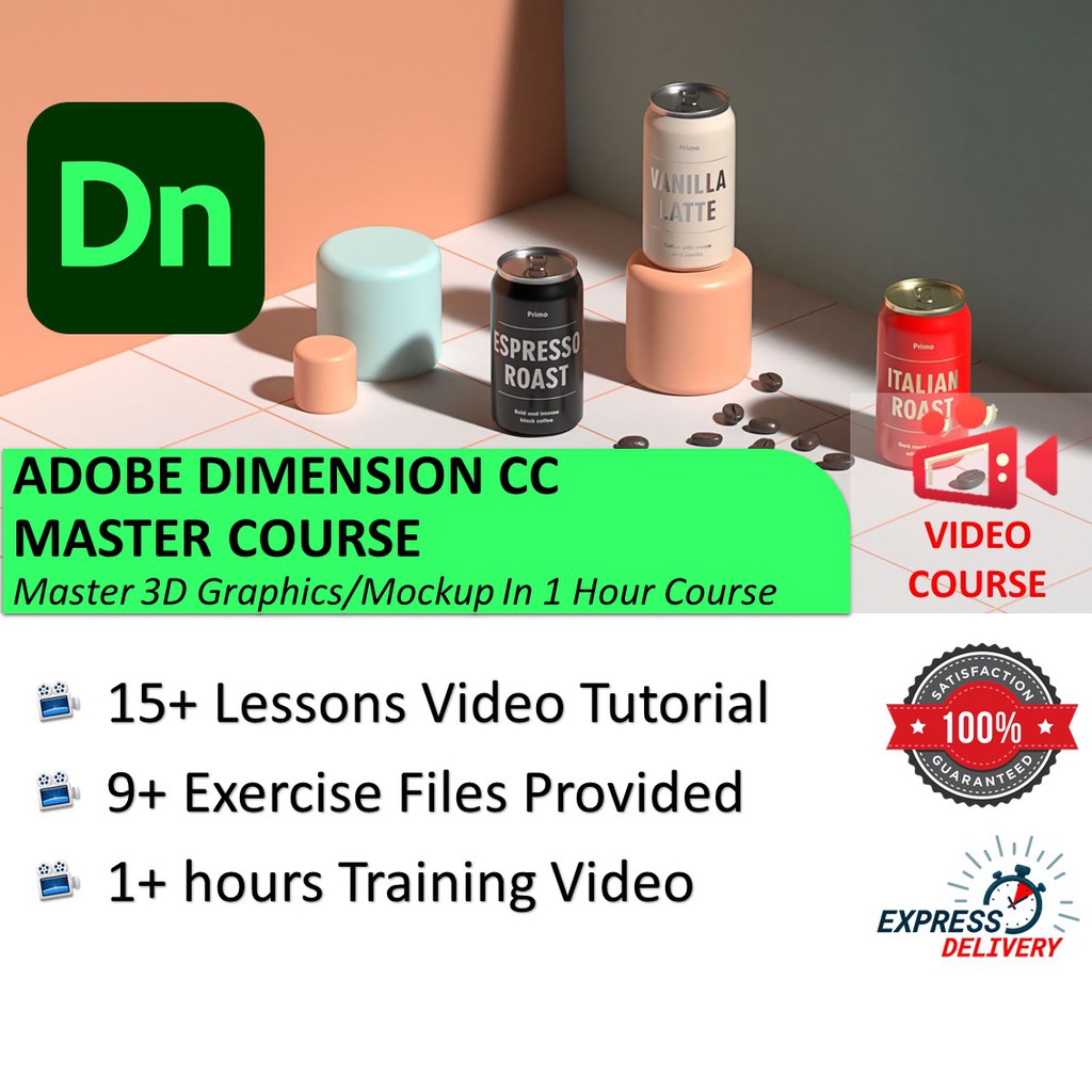 [Video Course] Adobe Dimension Cc Mastery Course - Master 3D Graphics [15 Lessons Video Tutorial ...