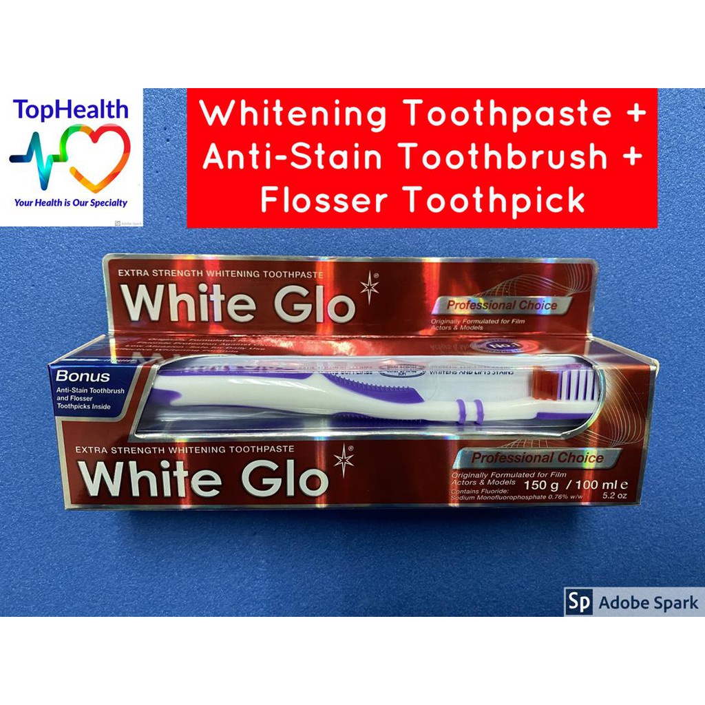 **READY STOCK** White Glo Professional Choice Whitening Toothpaste(150g ...