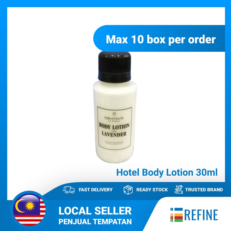 30ml Hotel Body Lotion - Transparent Bottle with anti-leak screw cap ...