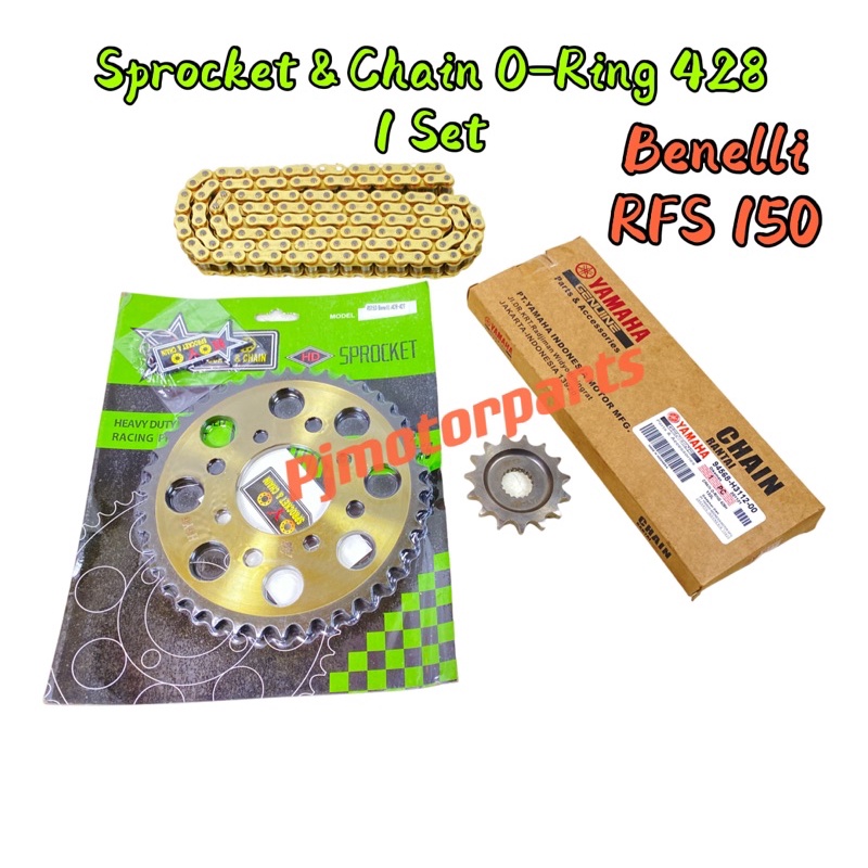 (1 Set Chain O-Ring 428) Benelli RFS150I/RFS 150/RFS150 (Spocket 428H O ...