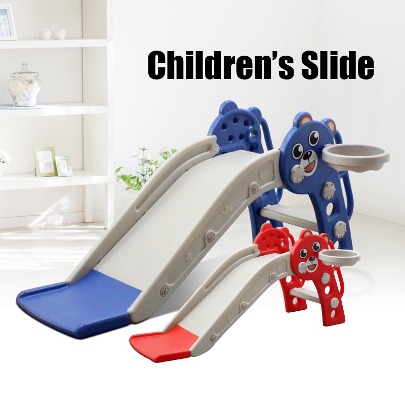 Children Kids Slide With Basketball Hoop Indoor Slide Outdoor Colourful ...