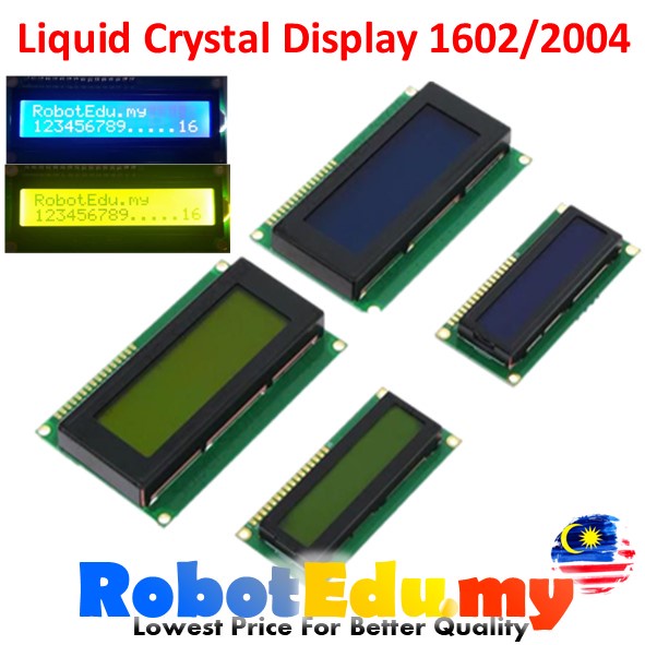 LCD 1602 / 2004 16x2 20x4 LCD Screen Liquid Crystal Display Module for DIY Arduino Project ...