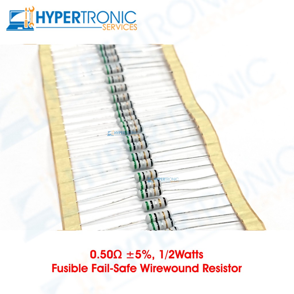Resistor Fusible Fail Safe Wirewound Resistor 5% 0.5W 0.1 Ohm, 0.22 Ohm ...