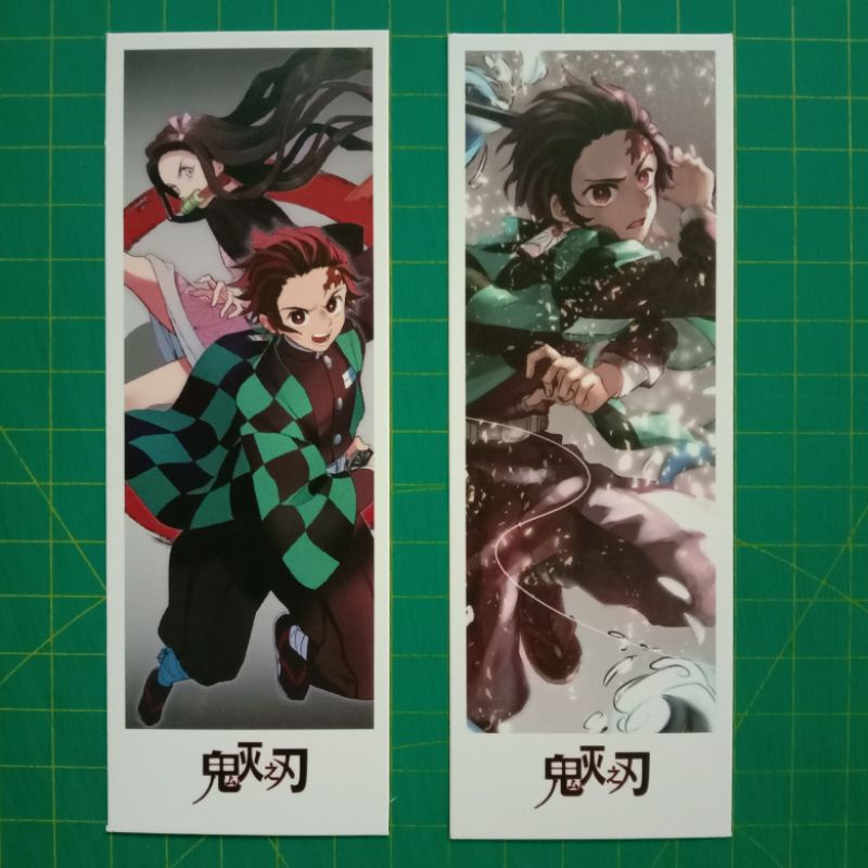 ANIME 2pcs/set Bookmark Kimetsu no Yaiba Demon Slayer Nezuko zenitsu ...