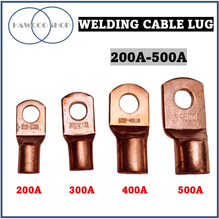 100% PURE COPPER CABLE LUG / WELDING CABLE LUG (200AMP/300AMP/400AMP ...