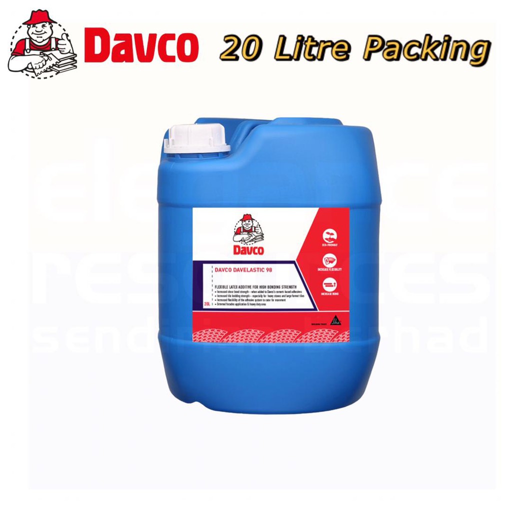 DAVCO DAVELASTIC 98 20Litre Flexible Latex Additive For High Bonding ...