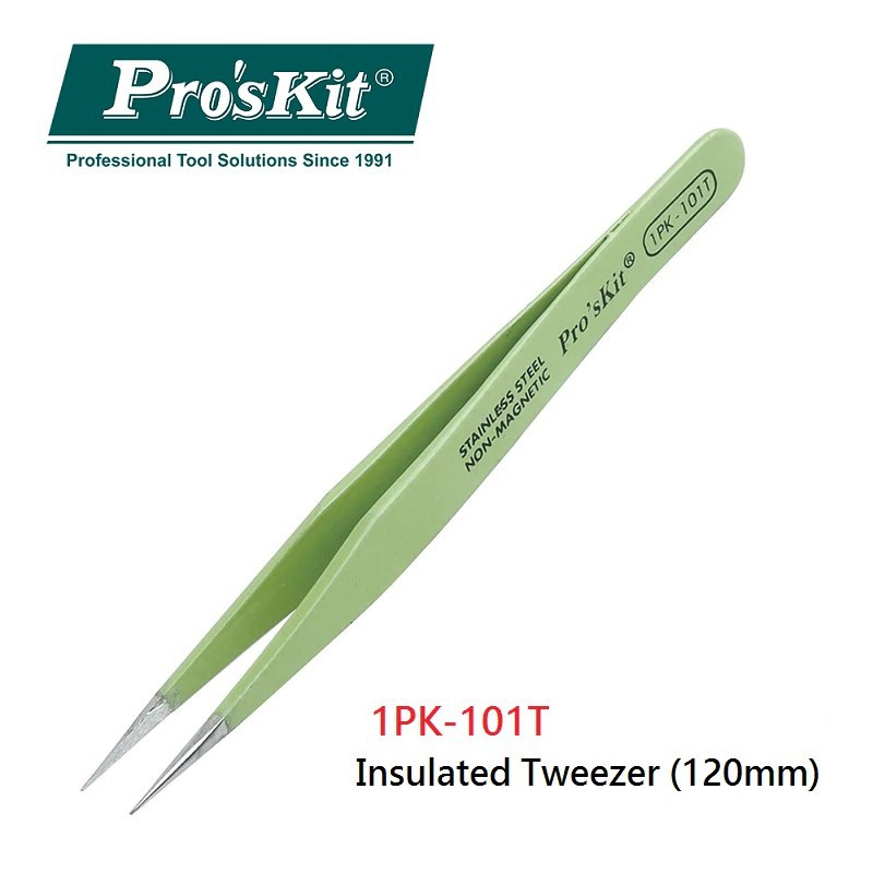 Pro'sKit 1PK-101T Insulated Tweezer - 120mm (Taiwan) | Shopee Malaysia