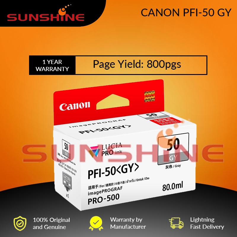 EXPIRY *** Canon PFI-50 Ink (Genuine) PRO-500 Grey | Shopee Malaysia