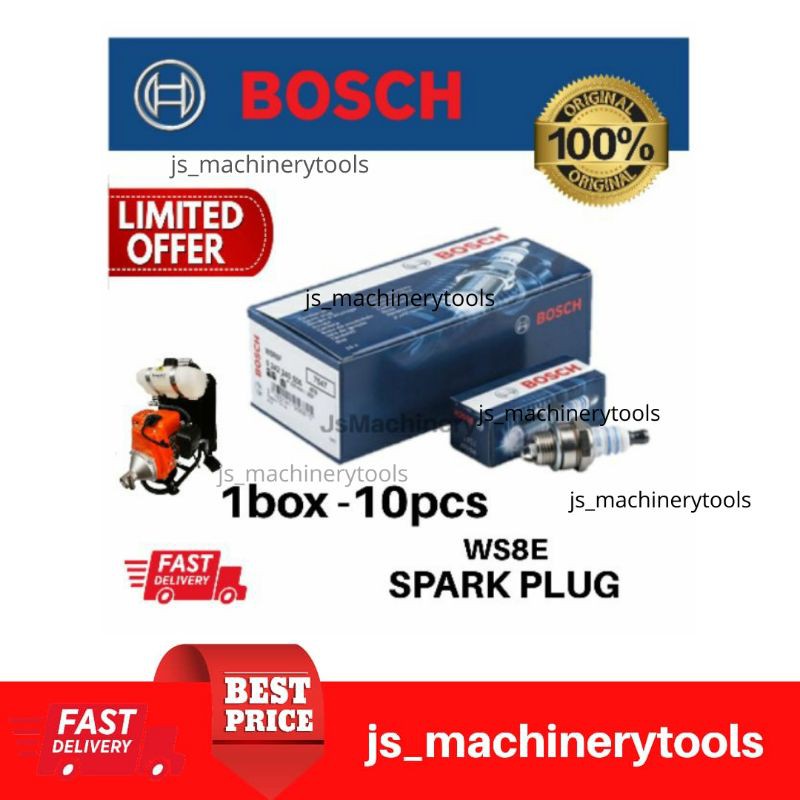 Bosch Spark Plug 10pcs WS8E Original (Mesin Rumput) | Shopee Malaysia