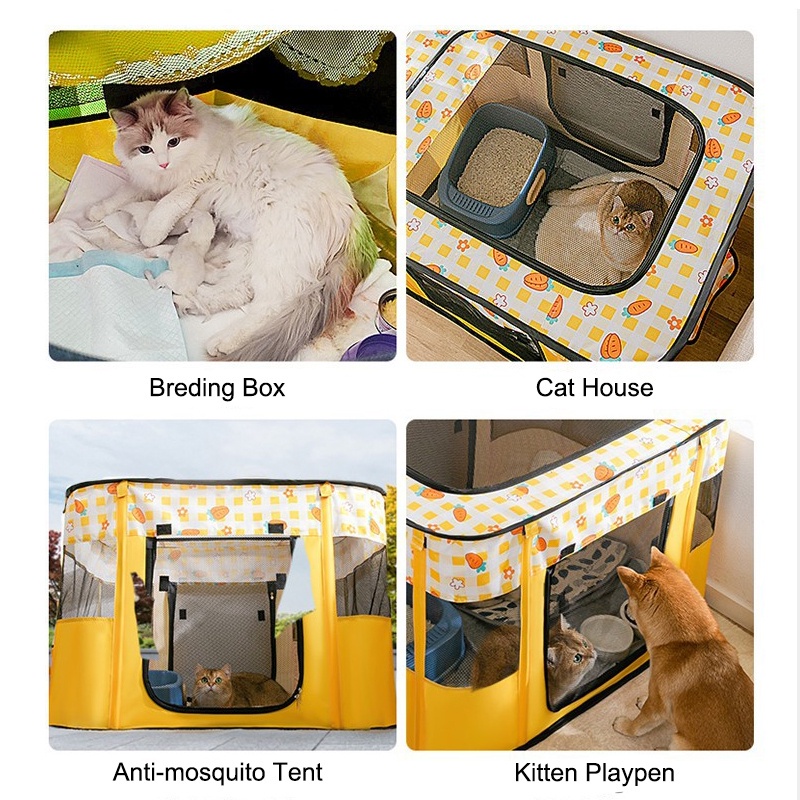 Portable Outdoor Cattery Fences Pet Tent Houses For Foldable Indoor ...