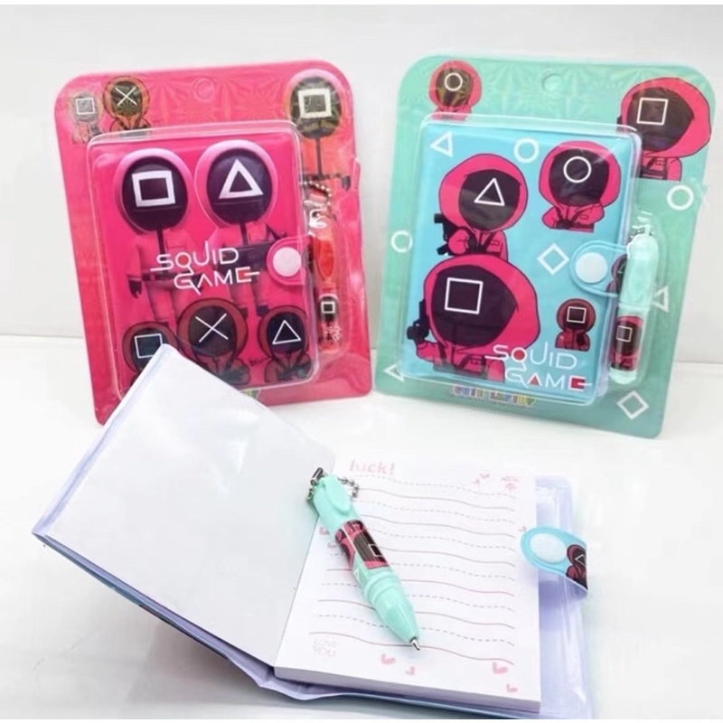 Unicorn Sanrio Squid Game Cute Handbook with Pen Small Cartoon Notebook ...
