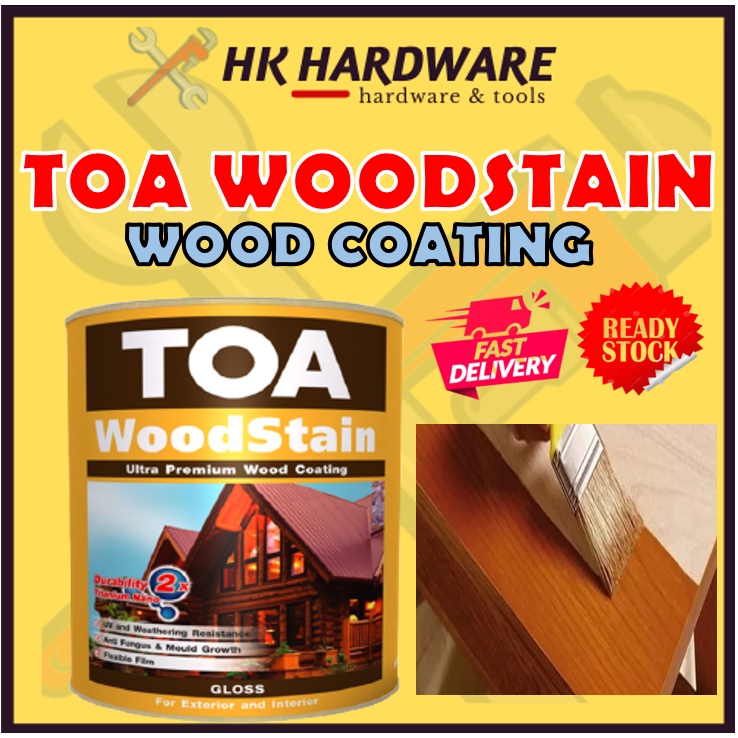 1 LITER TOA WOOD STAIN WOOD COATING VARNISH GLOSS SYELEK KAYU KILAT ...