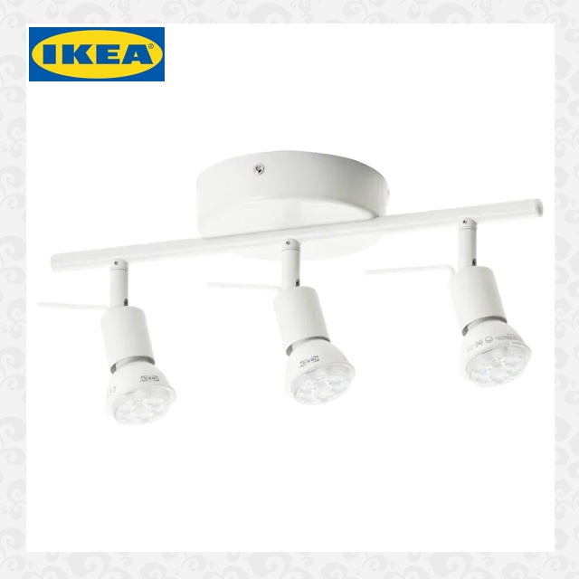 IKEA TROSS Ceiling track light, 3-spots, white | Shopee Malaysia