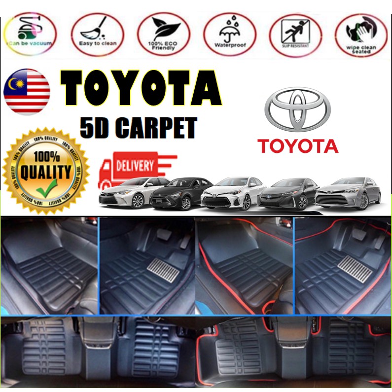 Toyota Avanza Vios Altis Camry Hilux CHR Yaris Fortuner Innova Rush 5D ...