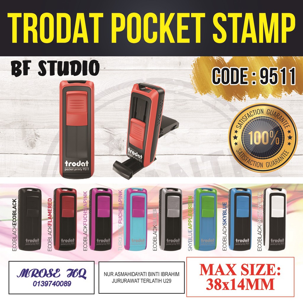 Rubber Stamp Pocket 9511 & Pocket 9512 (Pocket Size) | Shopee Malaysia