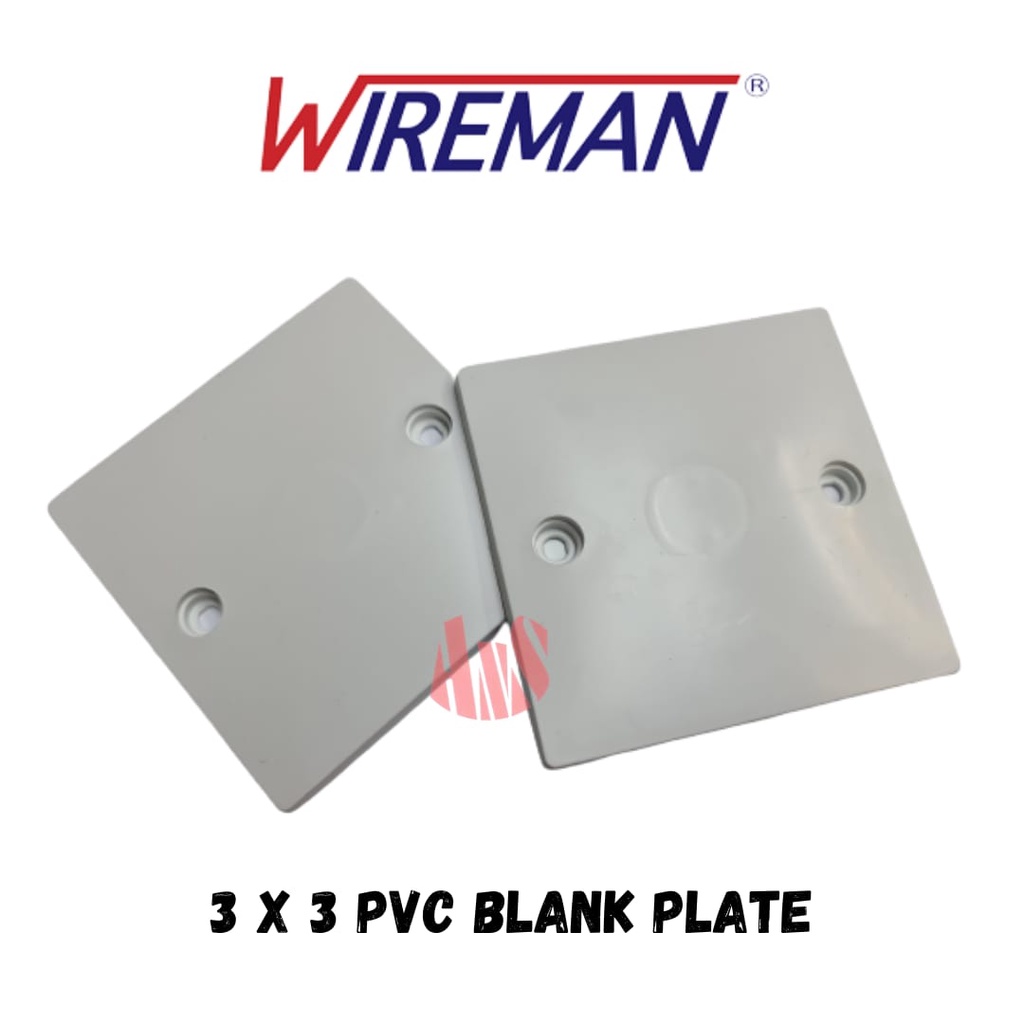 1pcs Wireman 1Gang 3 X 3 Pvc Blank Plate Cover Slim Type | Shopee Malaysia