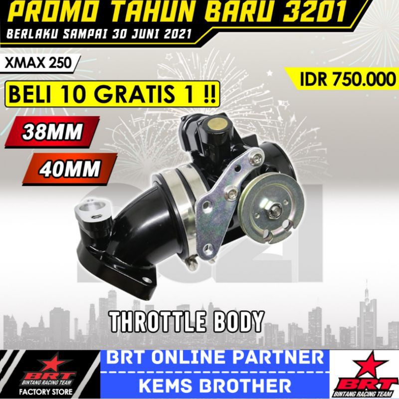 TB XMAX BRT THROTTLE BODY SIZES 38MM AND 40MM | Shopee Malaysia