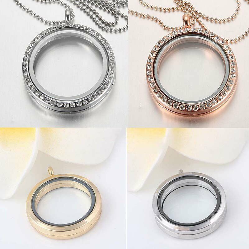 Fashion White Gold Filled for Floating Charms Memory living Locket ...
