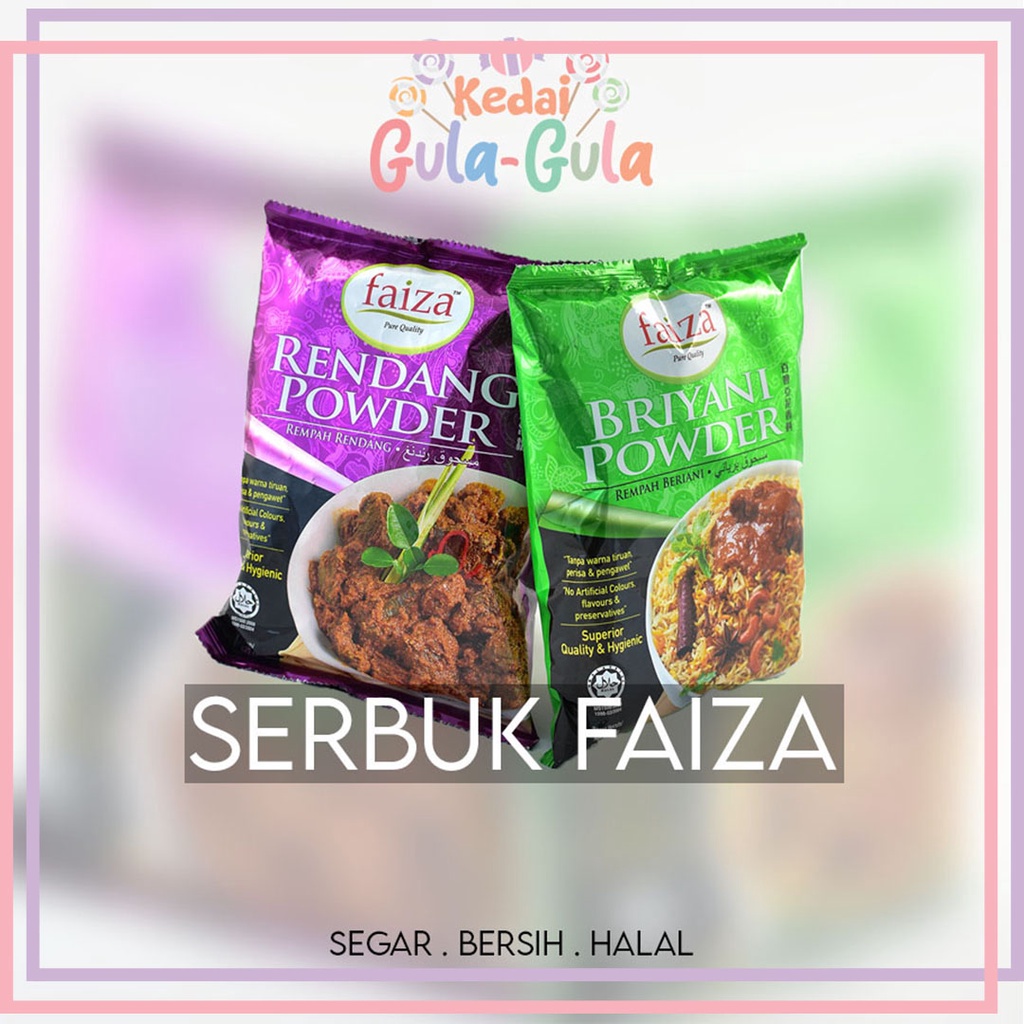 220g Rempah Briyani dan Rendang FAIZA | Beriani Powder | Pek Besar ...