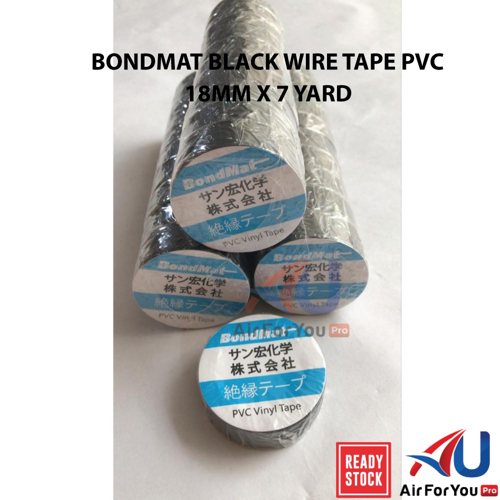 (READY STOCK) BondMat Black Wire Tape PVC Vinyl Tape High Quality ...