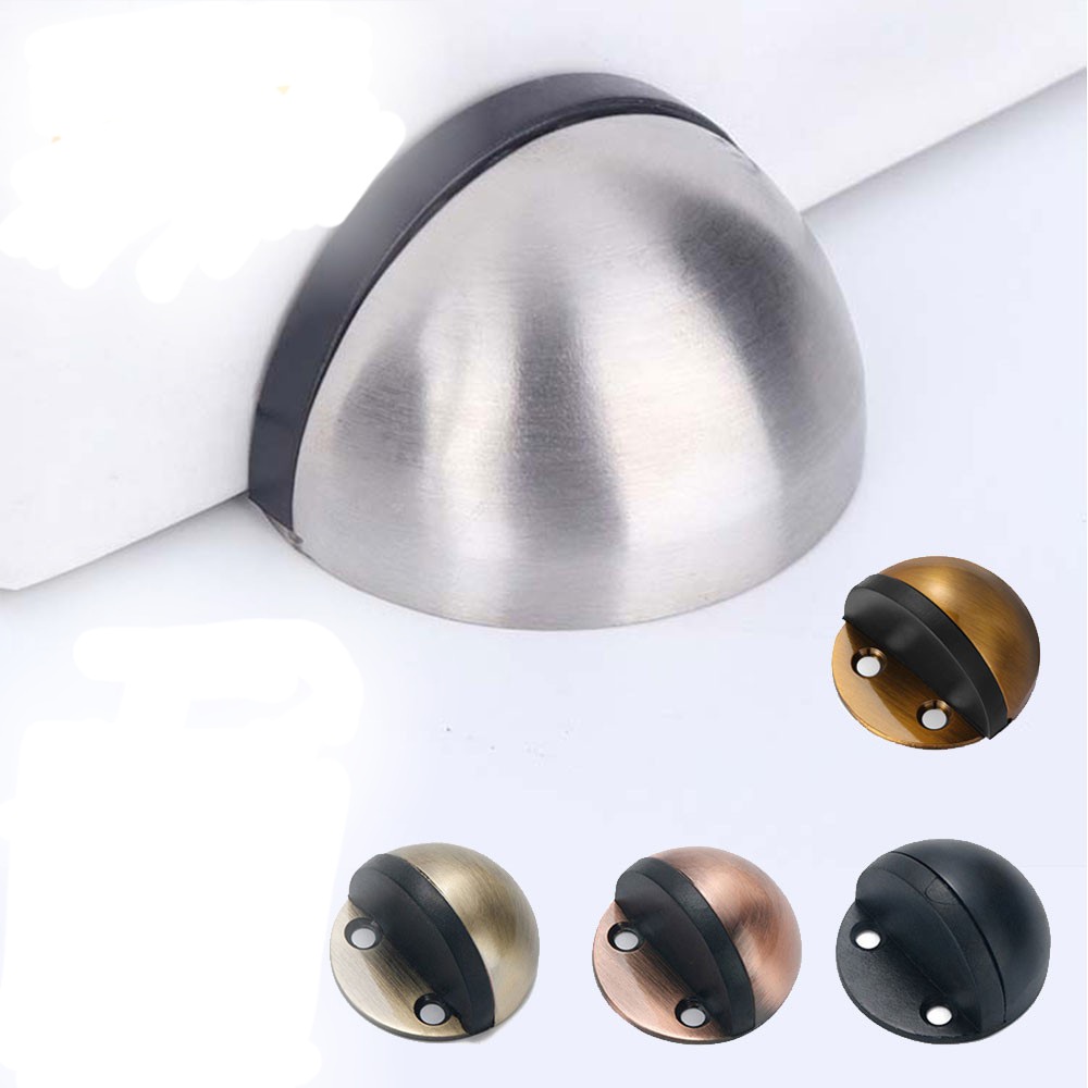 Half Moon Stainless Steel Rubber Door Stopper Door Holders Catch Floor ...